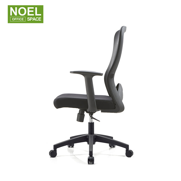 Sammy-M(Black frame）,mid back mesh office chair. – NOEL FURNITURE
