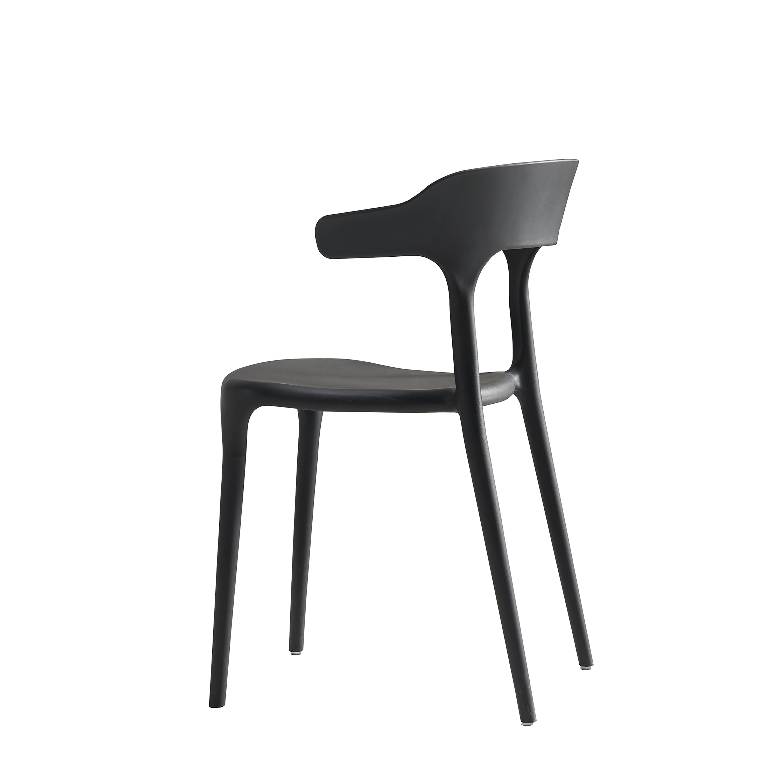 Neal, Nordic Creative Horn Plastic Chair Home Dining Table Stackable C ...