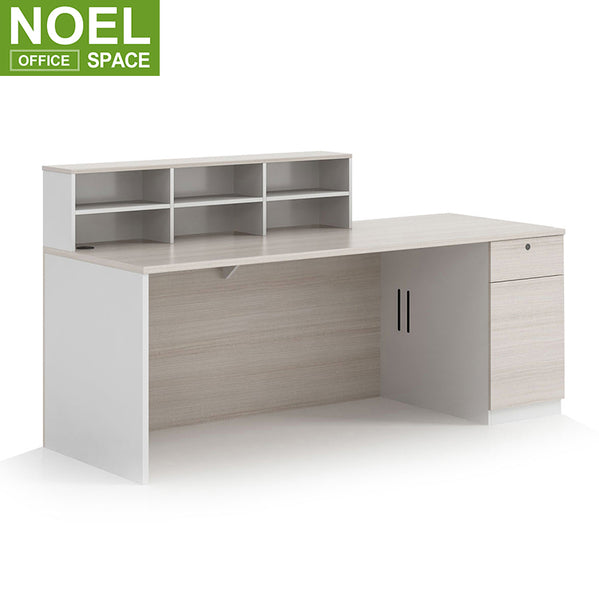 Modern Small Simple Office Furniture Cashier MDF Table Counter Recepti ...